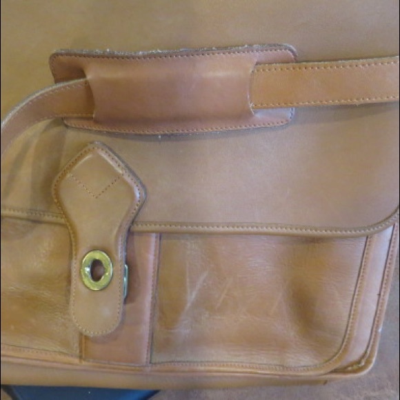 Tannery West | Bags | Tan Leather Crossbody Brief Case | Poshmark
